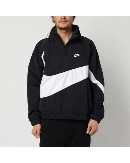 Nike Half Zipper Big Swoosh Jacket Us Edition in Blue for Men | Lyst