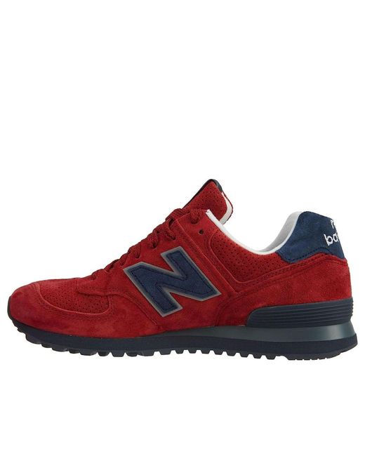 New Balance 574 Made in Red for Men | Lyst
