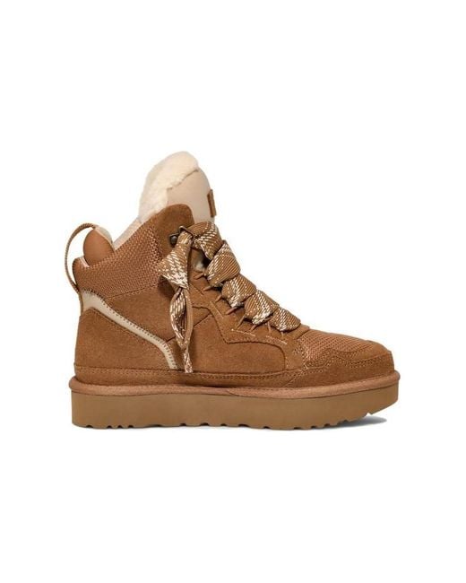 UGG Highmel Lace-up Suede Sneakers in Brown | Lyst