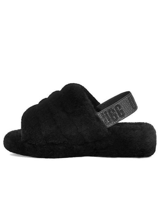 UGG (Wmns) Fluff Yeah Bling Slipper in Black | Lyst