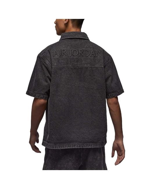 Nike Denim Shirt Asia Sizing 'Washed' in Black for Men | Lyst