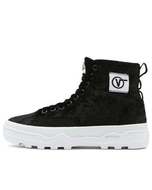 Vans Crushed Velvet Sentry Wc in Black for Men | Lyst