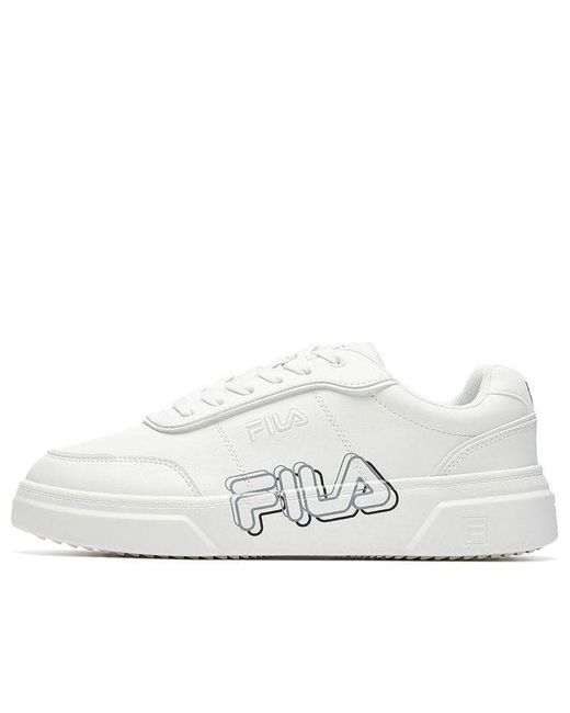 Fila Game Point Platform Sneakers in White for Men | Lyst