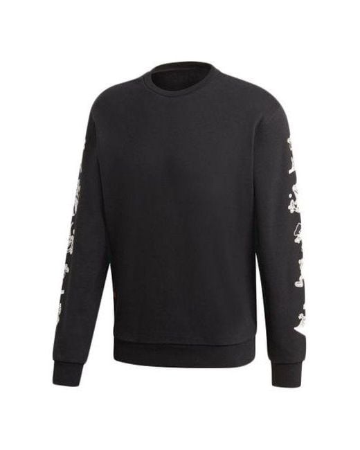 adidas X Disney Goofy Crew Crossover Pullover in Black for Men | Lyst