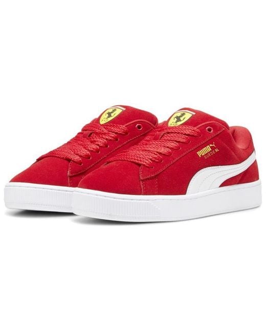 PUMA Scuderia Ferrari X Suede Xl 'Rosso Corsa' in Red for Men | Lyst UK