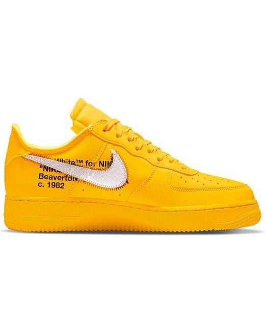 Nike Off-white X Air Force 1 Low in Yellow for Men | Lyst