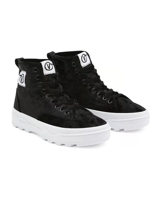 Vans Crushed Velvet Sentry Wc in Black for Men | Lyst