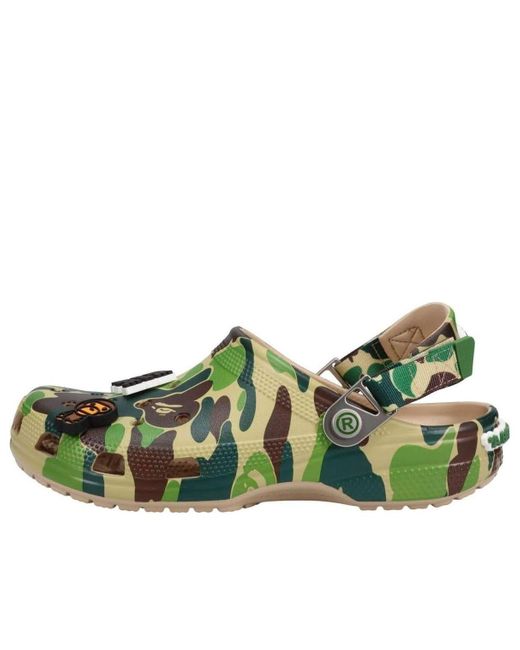 Crocs™ X A Bathing Ape Clog 'Chai' in Green for Men | Lyst