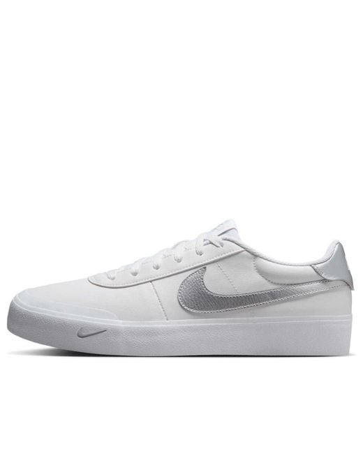 Nike Court Shot Metallic' in White for Men | Lyst