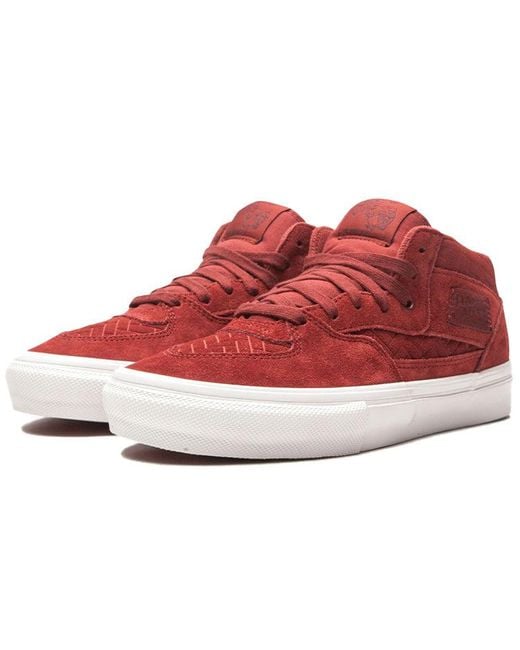 Vans Skate Half Cab Mid-Top Sneakers in Red for Men | Lyst