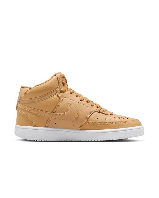 Nike Court Vision Mid in Natural | Lyst