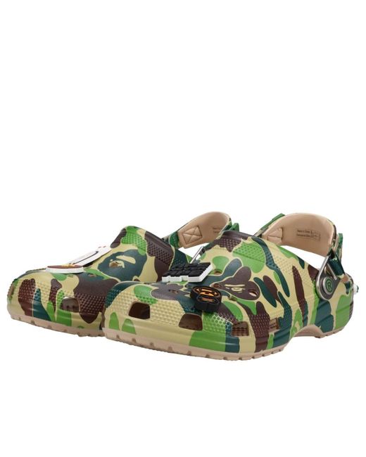 Crocs™ X A Bathing Ape Clog 'Chai' in Green for Men | Lyst