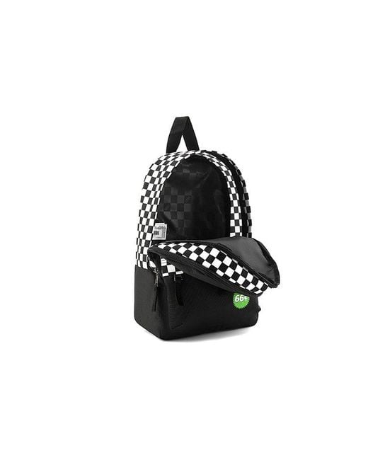 Vans Checkerboard Logo Backpack in Black | Lyst