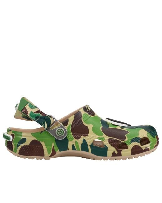 Crocs™ X A Bathing Ape Clog 'Chai' in Green for Men | Lyst