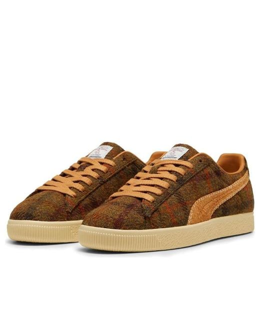 PUMA Clyde 'Harris Tweed Chamomile Caramel Latte' in Brown for Men | Lyst