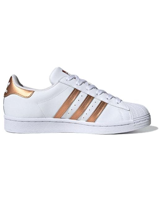 adidas (Wmns) Superstar Copper Metallic' in White | Lyst UK