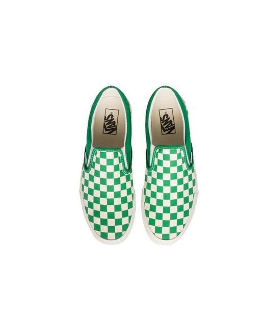 Vans Classic Slip-On 'Nextor Checkerboard in Green for Men | Lyst