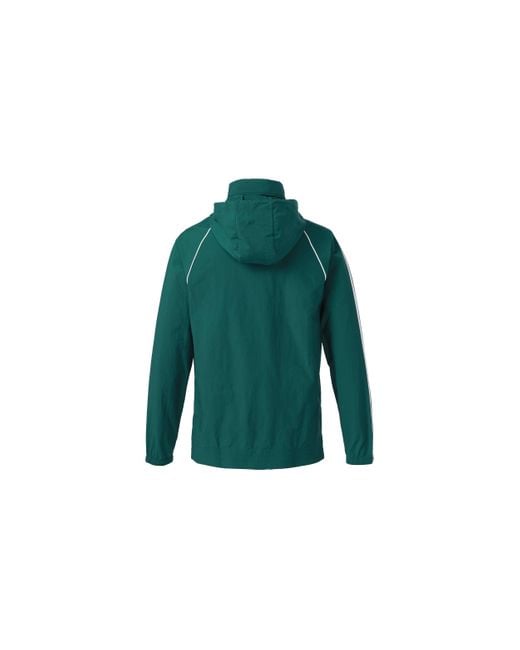 adidas Originals Logo Colorblock Stripe Sports Jacket in Green for Men ...