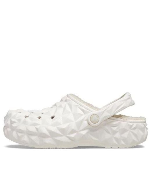 Crocs™ Classic Lined Geometric Clogs in White | Lyst