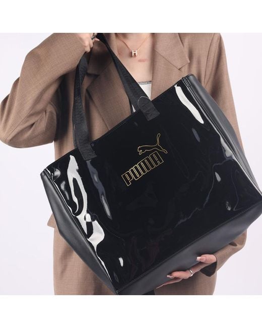 PUMA (Wmns) Core Up L Tote Bag in Black | Lyst
