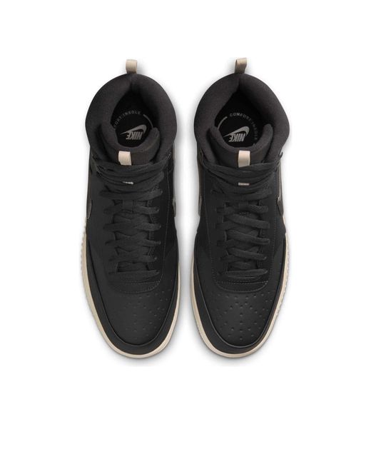 Nike Court Vision Mid Winter 'Dark Smoke Light Bone' in Black for Men ...