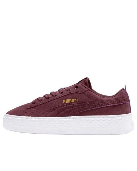 PUMA Smash Platform Sd Casual Board Shoes in Brown for Men | Lyst