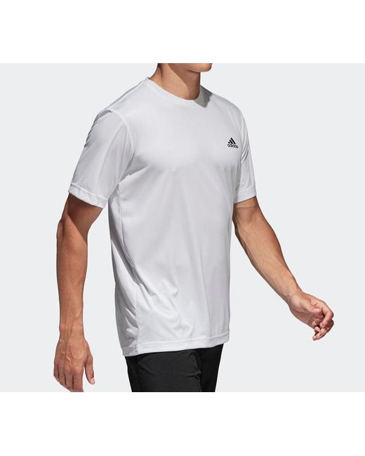 adidas Tennis Sports Round Neck Short Sleeve in White for Men | Lyst UK