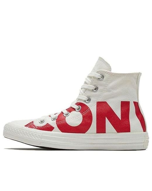 Converse Chuck Taylor All Star Hi Top Logo in Red for Men | Lyst UK