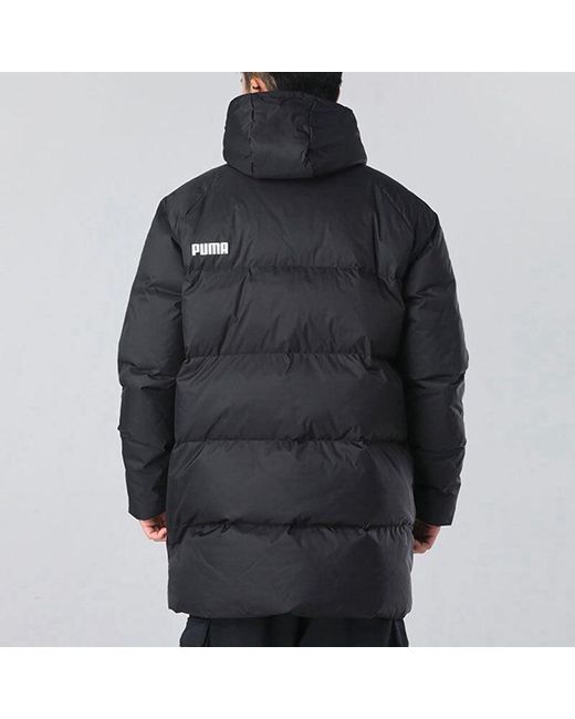 PUMA Solid Down Jacket in Black for Men | Lyst