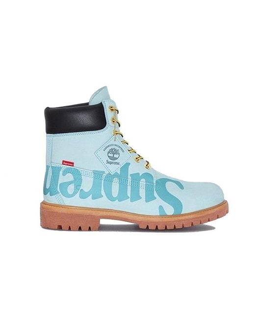 Timberland X Supreme 6 Inch Waterproof Boots in Blue for Men | Lyst