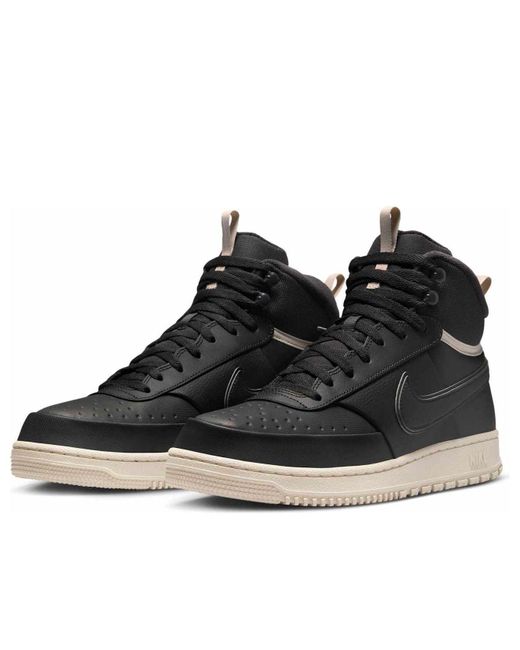Nike Court Vision Mid Winter 'Dark Smoke Light Bone' in Black for Men ...