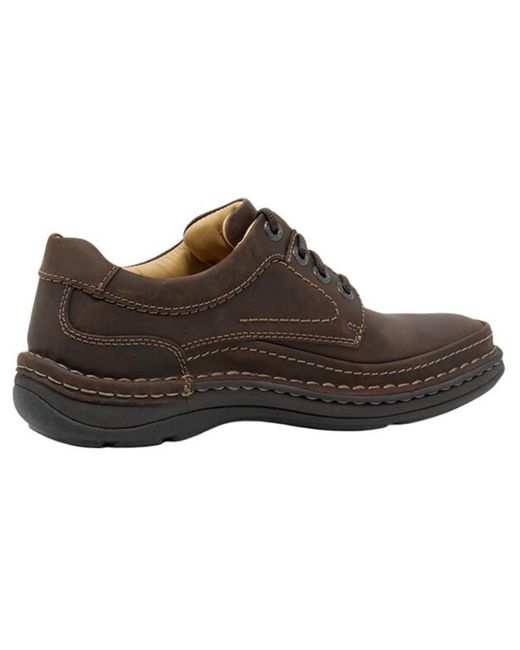Clarks Nature Three Derby Sneakers 'Ebony Oily' in Brown for Men | Lyst