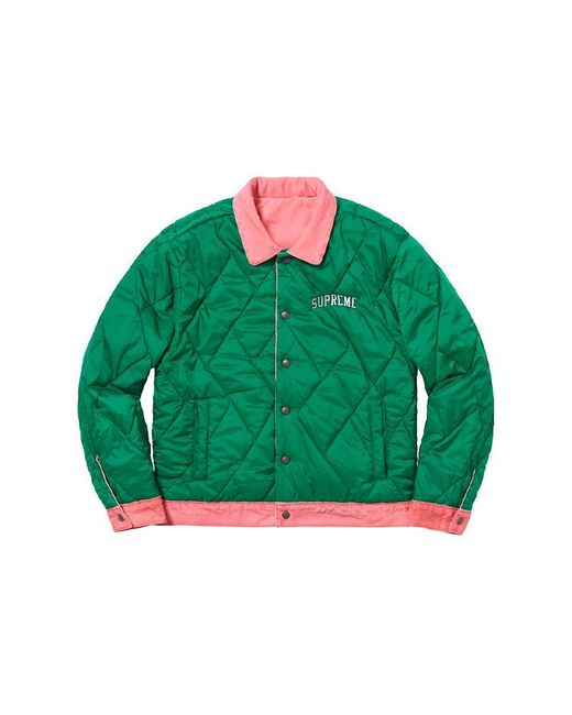 Supreme Fw18 X Levs Quilted Reversible Trucker Jacket in Pink for Men ...