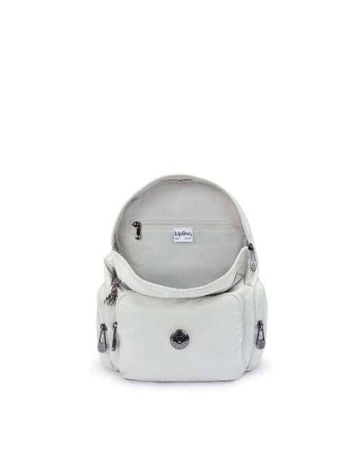 Kipling Backpack City Zip S Night Small in White | Lyst UK