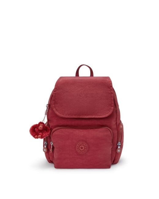 Kipling Backpack City Zip S Wine Small in Red | Lyst UK