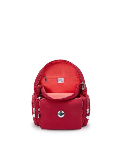 Kipling Backpack City Zip S Wine Small in Red | Lyst UK