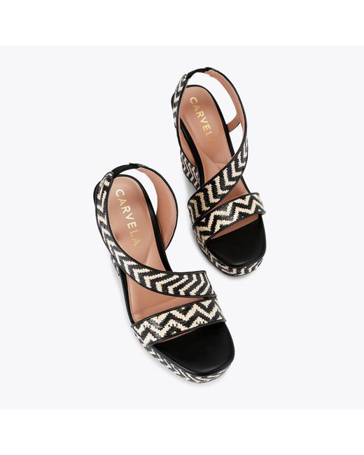 Carvela Kurt Geiger Heels Combination Gala Capri in Black | Lyst UK