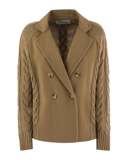 Max Mara Elegant Wool-Cashmere Caban Jacket in Green | Lyst