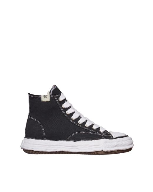 Maison Mihara Yasuhiro Leather High-Top Sneakers For in Black for Men ...