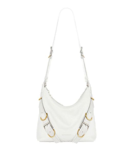 Givenchy Mini Voyou Ivory Calf Leather Crossbody Handbag in White | Lyst