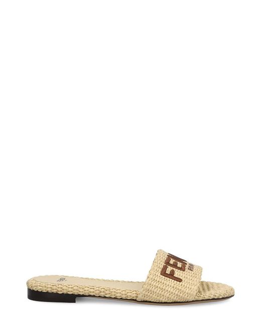 Fendi Signature Slide Sandals | Lyst