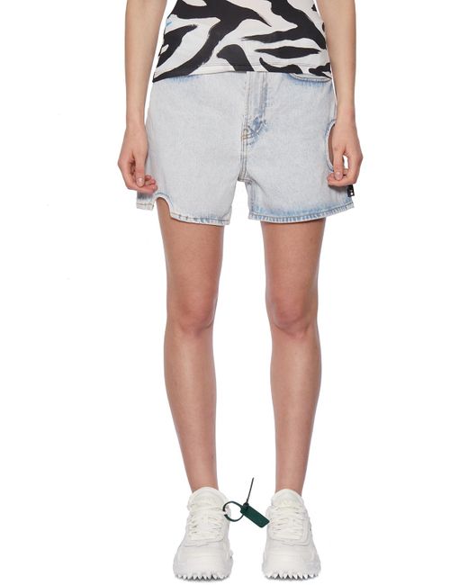 Off-White c/o Virgil Abloh High Waisted Denim Shorts With Cut-Out ...