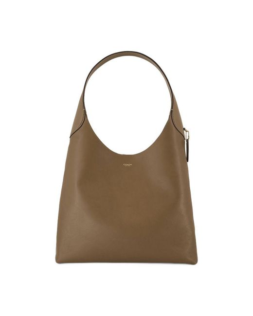 COACH Brooklyn Mini Shoulder Handbag in Brown | Lyst