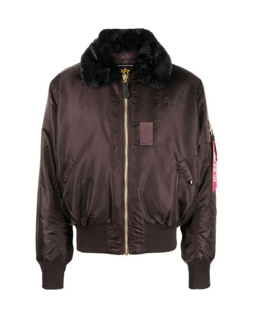Alpha Industries B-15 Aviator Bomber Jacket in Brown for Men | Lyst