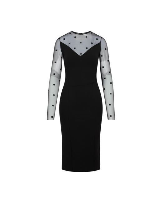 Givenchy Chic Mini Dress With Iconic 4G Pattern in Black | Lyst
