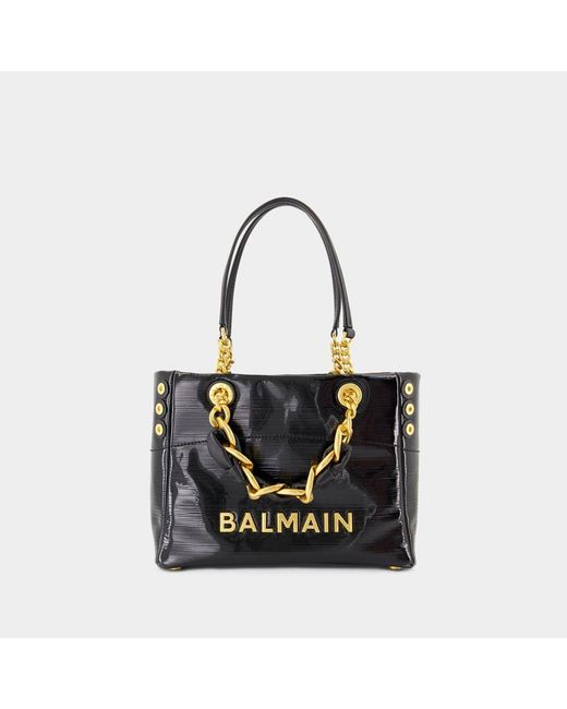 Balmain Mini Soft Small Shopper Handbag in Black | Lyst
