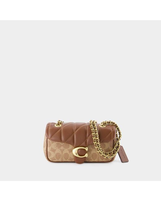 COACH Mini Shoulder Handbag in Brown | Lyst