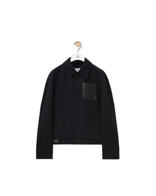 Loewe Premium Wool Blend Workwear Jacket in Black for Men | Lyst