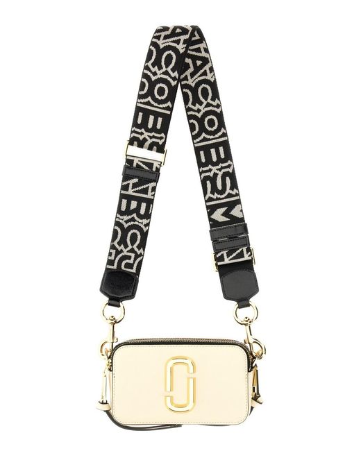 Marc Jacobs Mini Snapshot Leather Camera Handbag in Natural | Lyst