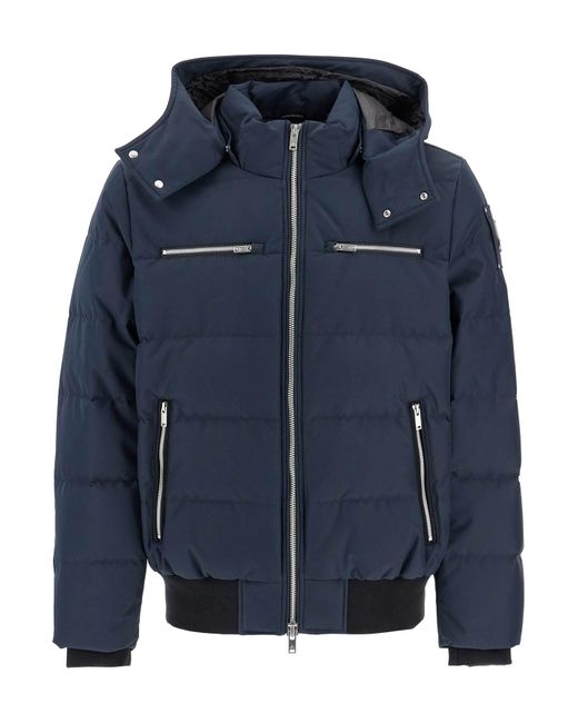 Moose Knuckles 'Cloud Hooded Down Jacket in Blue for Men | Lyst